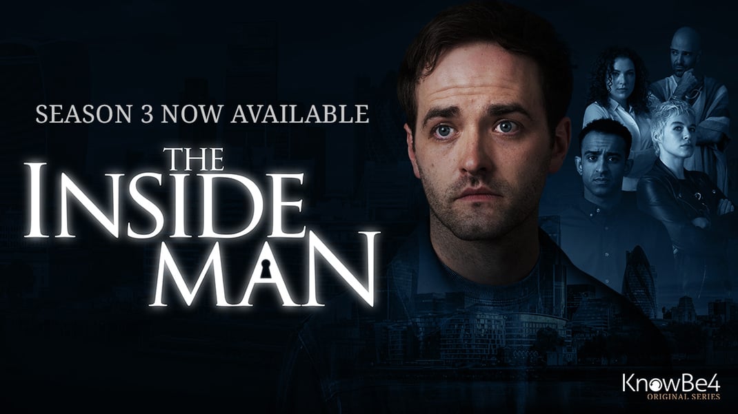 KnowBe4が、Netflix品質の映画コンテンツ「The Inside Man」の第3弾「シーズン3」を日本語吹替版でリリース